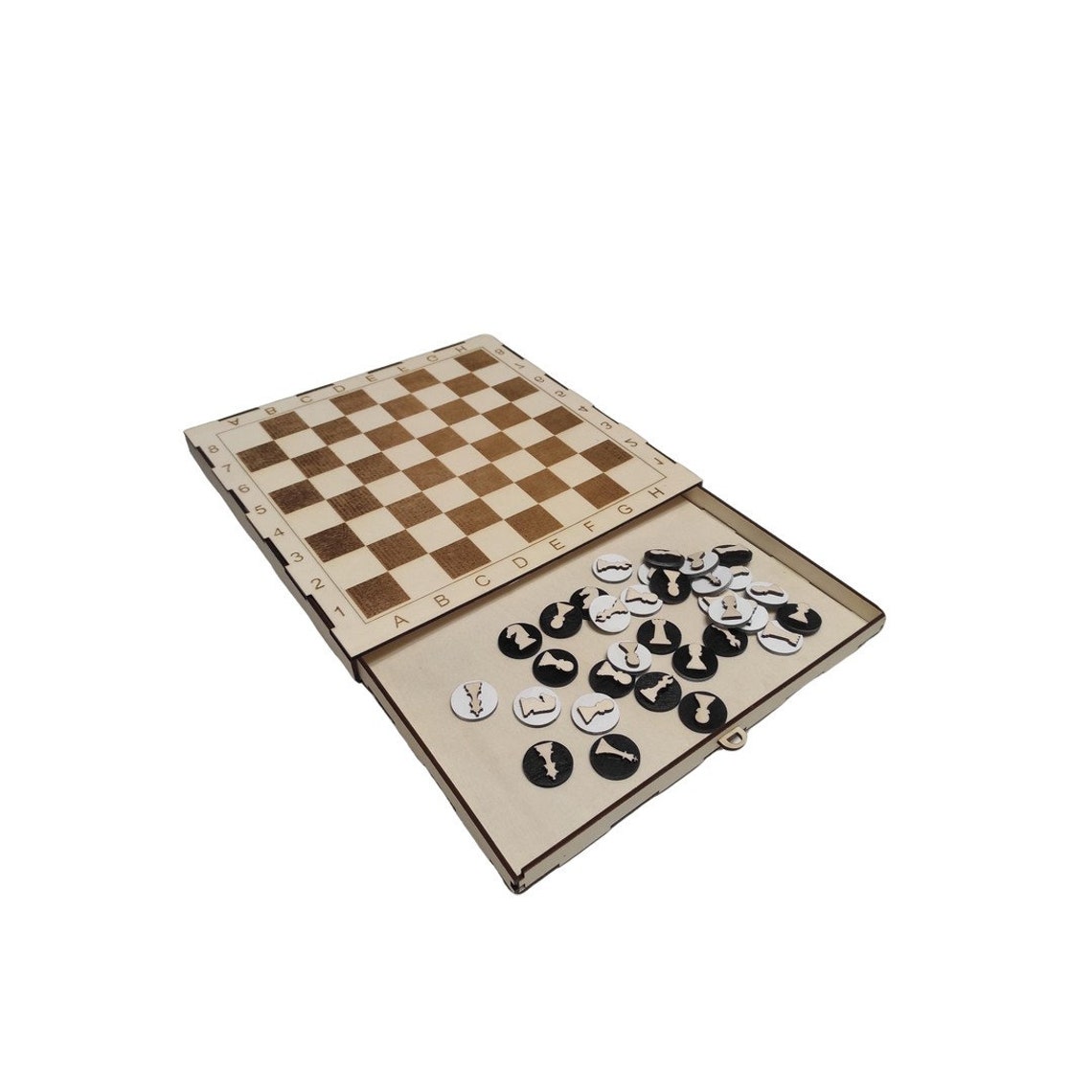 Digital SVG DXF File Laser Cut Chess File, Checkers, 3D Chess, Board ...