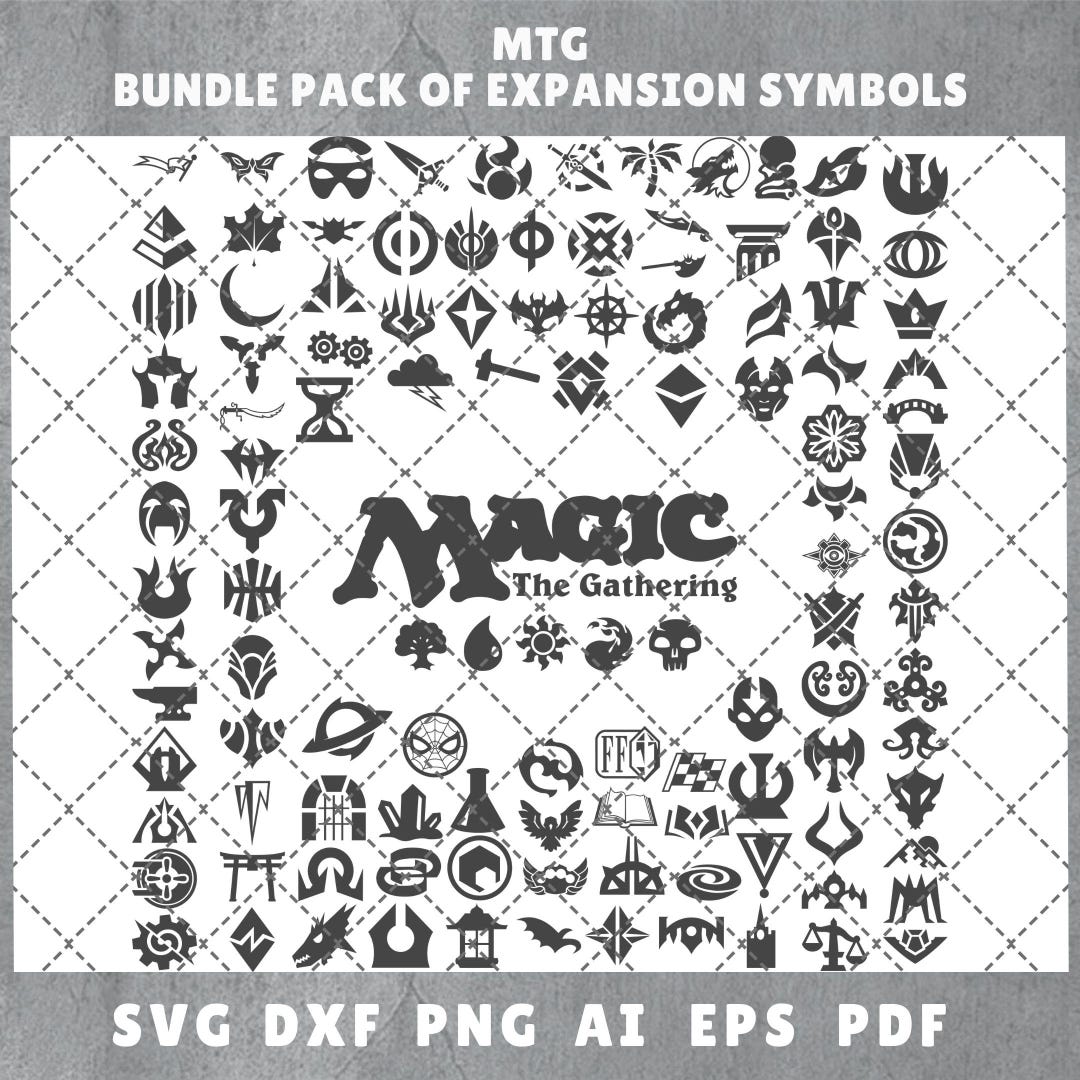 Magic MTG Bundle Pack Expansion Symbols | Icon | MTG Clipart | MTG ...