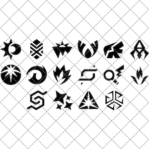 Pokemon Card Set Symbols Laser Cut SVG PNG | TCG | Gift | Pokemon ...