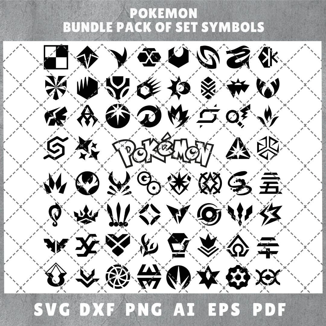 60 Pokemon Set Card Symbols Bundle Pack Pokemon Icons Pokemon Set Card ...