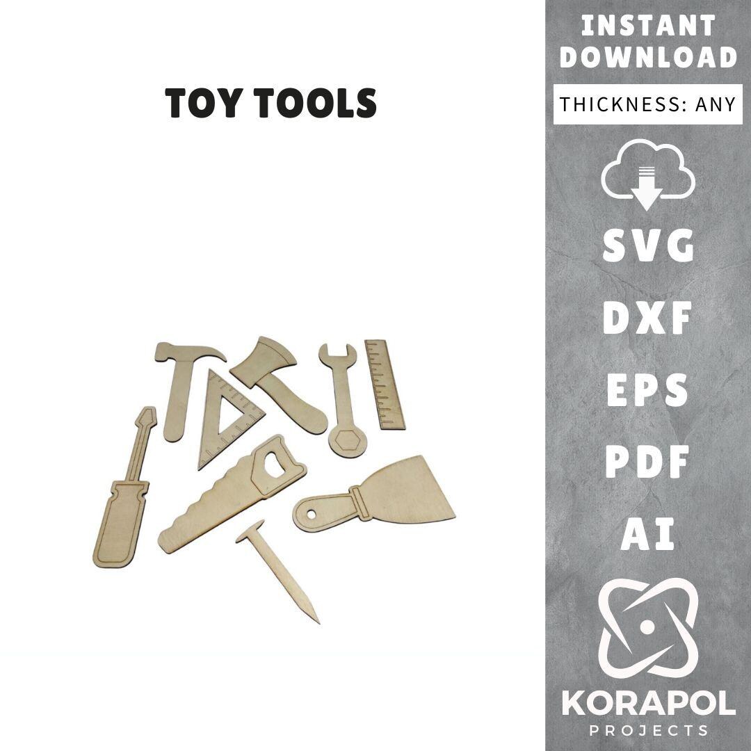 Laser Cut Toy Tools Toolbox Template Creative Toys Tools Clipart ...