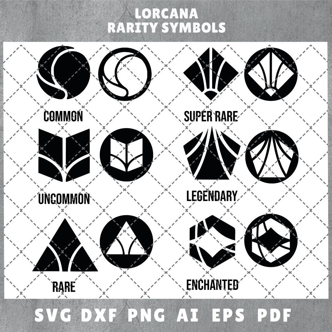 Laser Cut Lorcana Bundle Pack of Rarity Symbols | Lorcana Rarity Icons ...