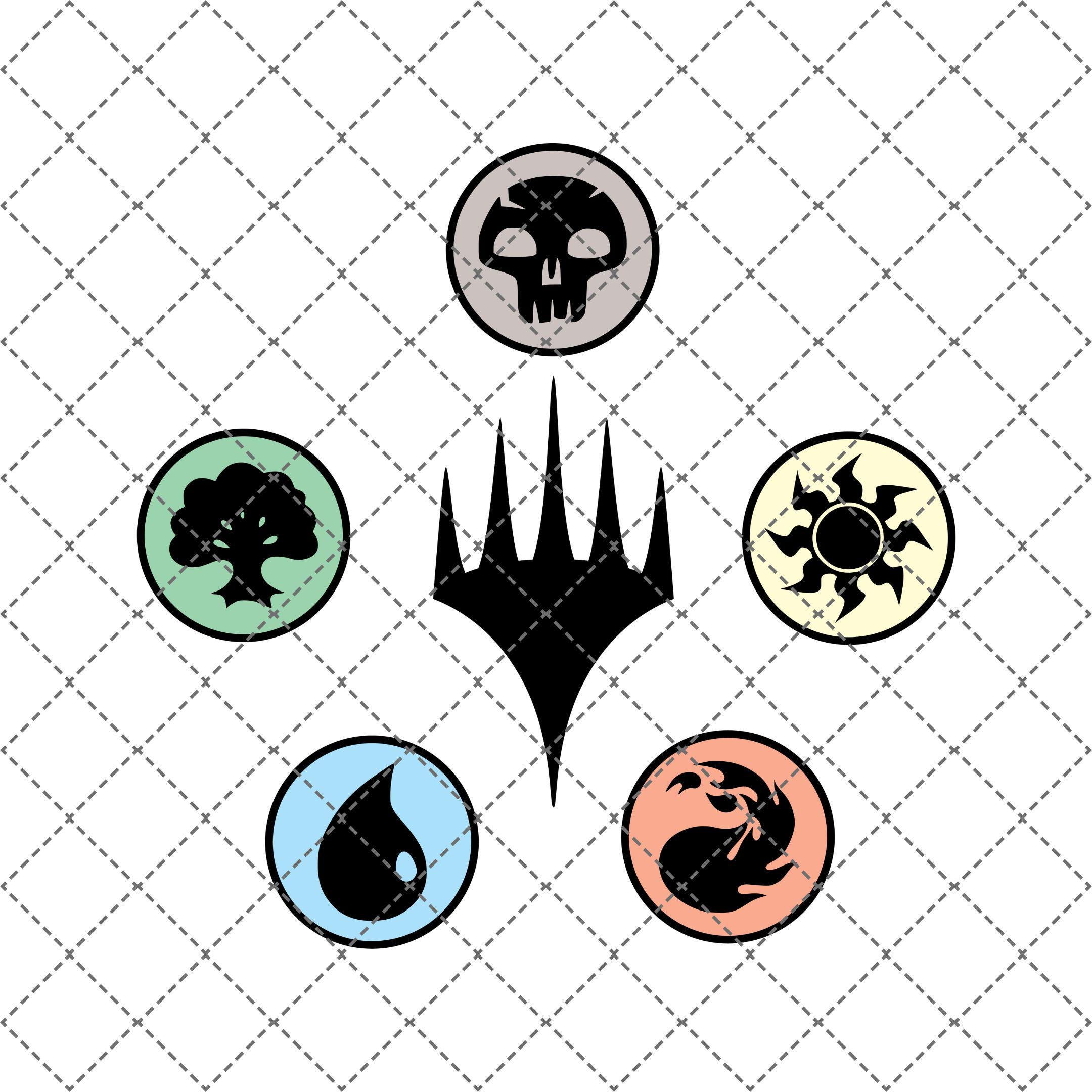 MTG Mana Tokens Laser Cut SVG | Accessories | Gift | Stickers Clipart ...