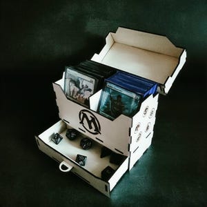 Laser Cut MTG Commander Deck Box Card Holder, Gift, Proxy, 200 Cards ...
