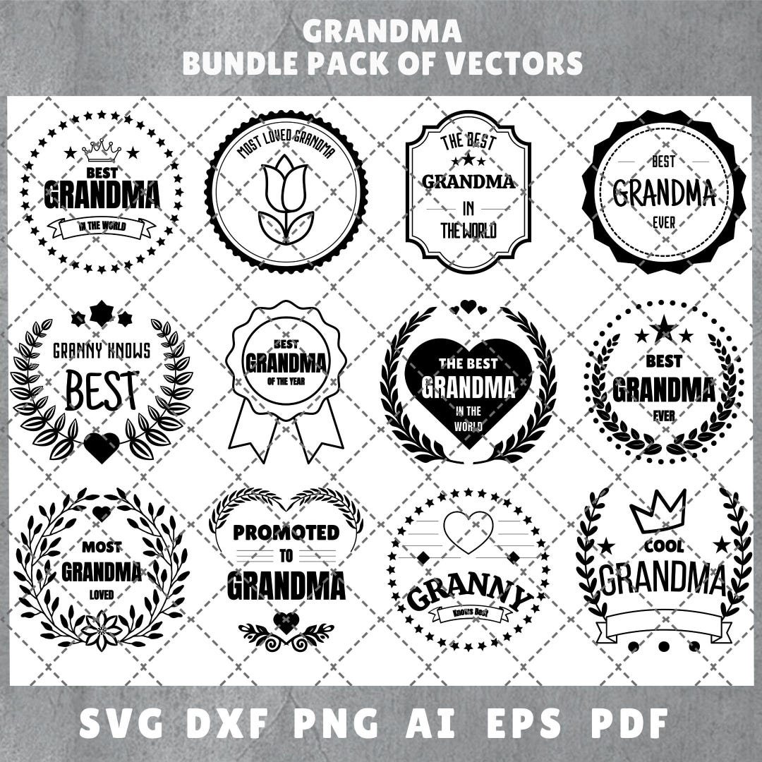 Gifts for Grandma Vector SVG PNG | Clipart | Nana Gift | New Grandma ...