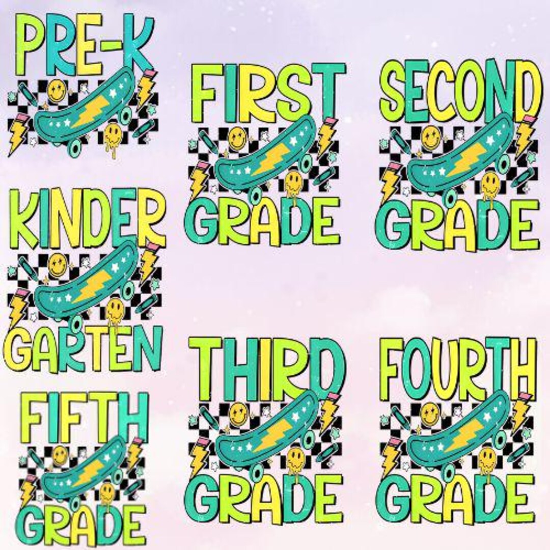Back to School PNG, Teacher Grade Bundle, Kindergarten, School Grade ...