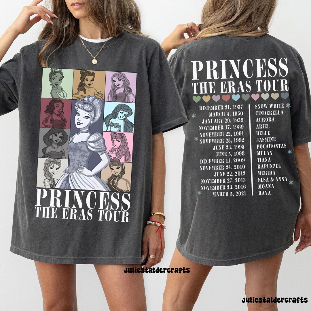 Two Sided Princess the Eras Tour Png, Disney Princess Png, Disney ...