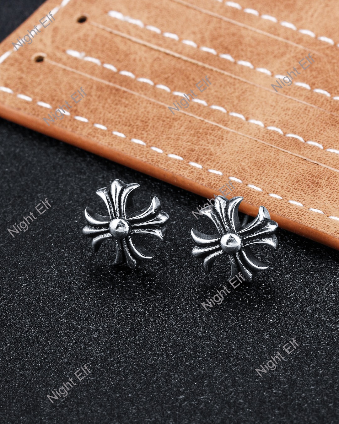 Chrome Hearts Style Earrings, Punk Earring,trendy Chrome Hearts ...