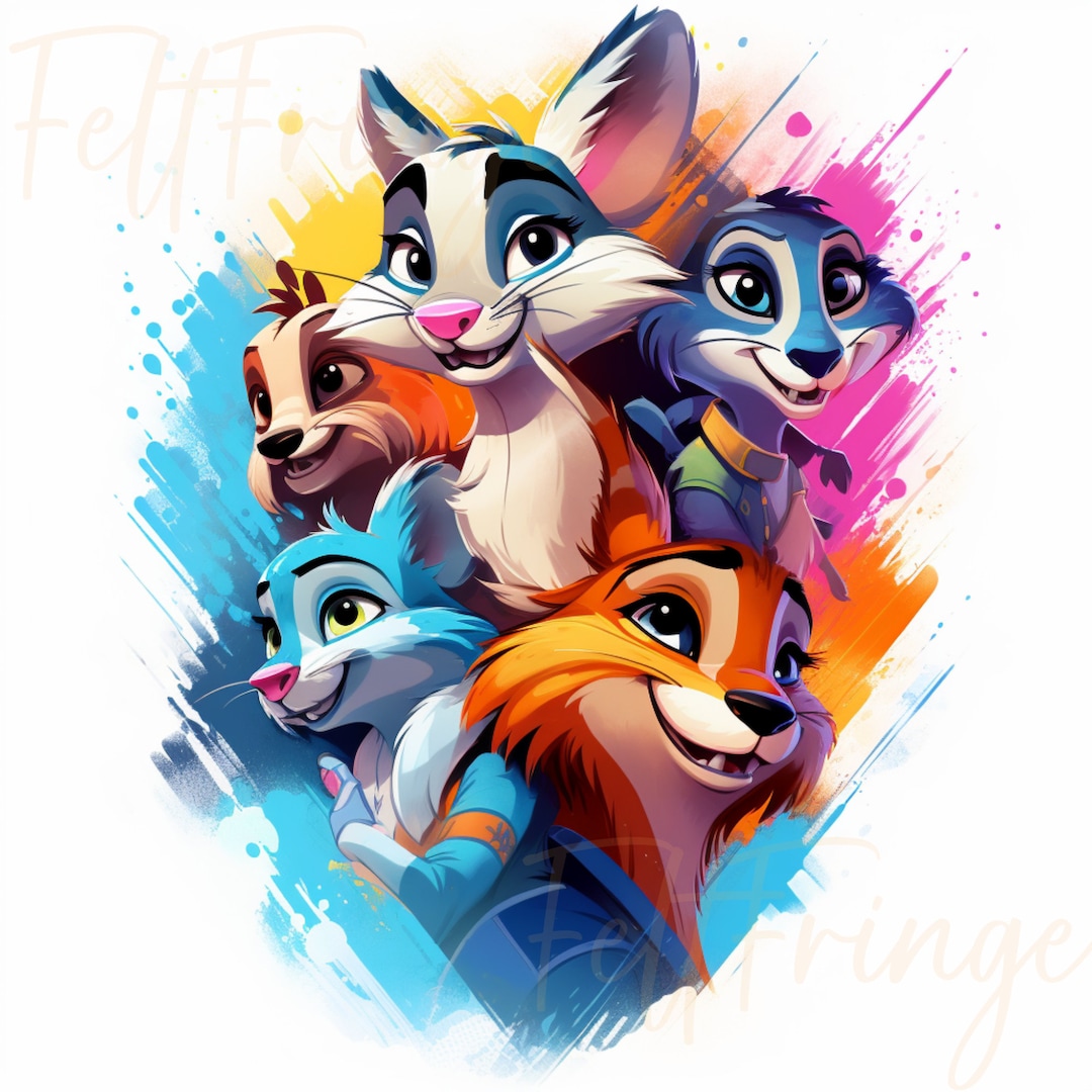 Zootopia Png, Valentine's Day Clipart, Watercolor Clipart, Cartoon ...