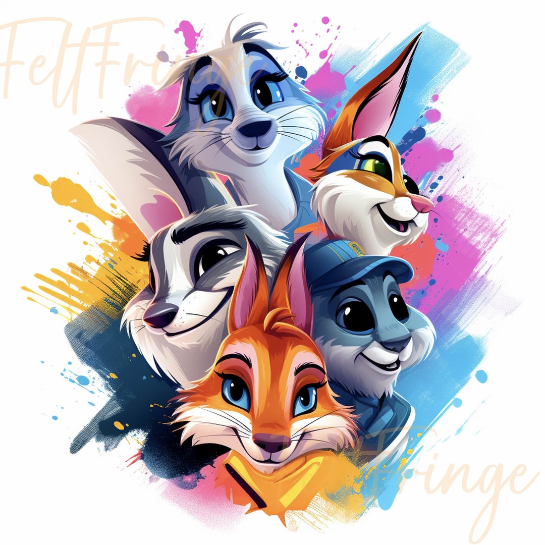 Zootopia Png, Valentine's Day Clipart, Watercolor Clipart, Cartoon ...