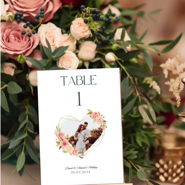 Heart Table Numbers - Etsy