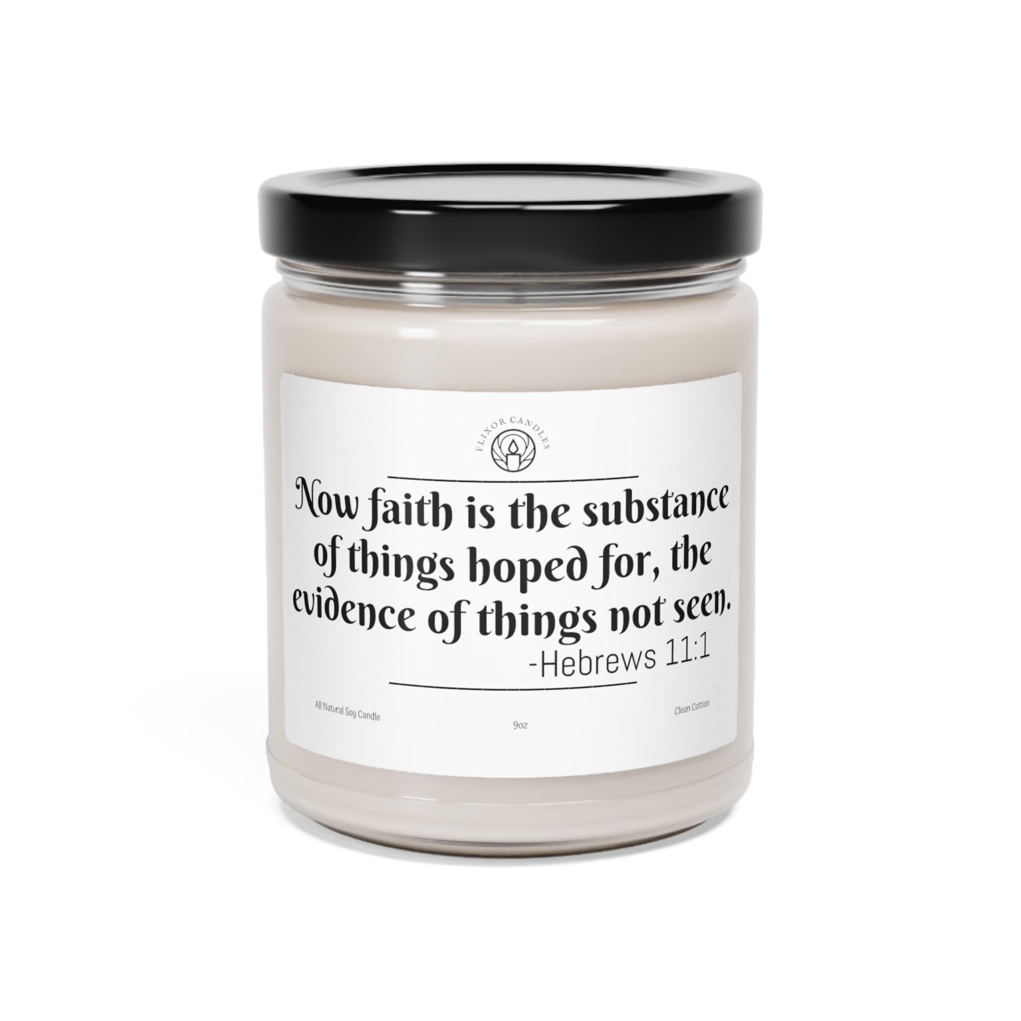 Hebrews 11:1 Customized Bible Verse Candle 9 Oz Candle Scripture Candle ...