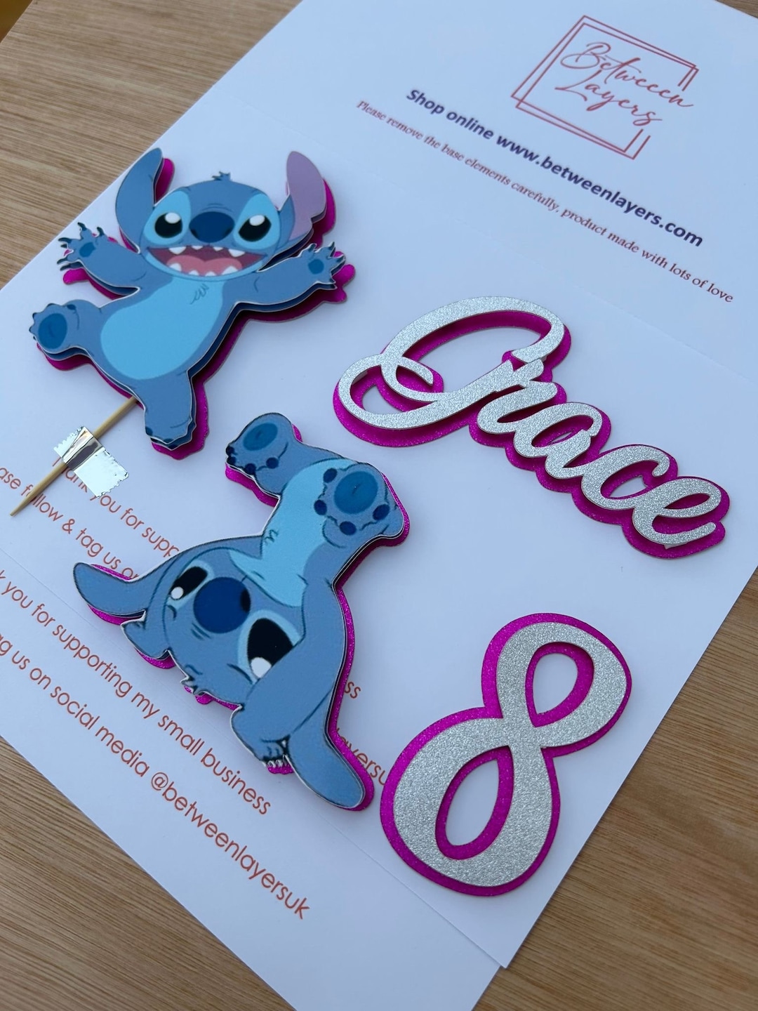 Stitch Cake Topper Set - Etsy