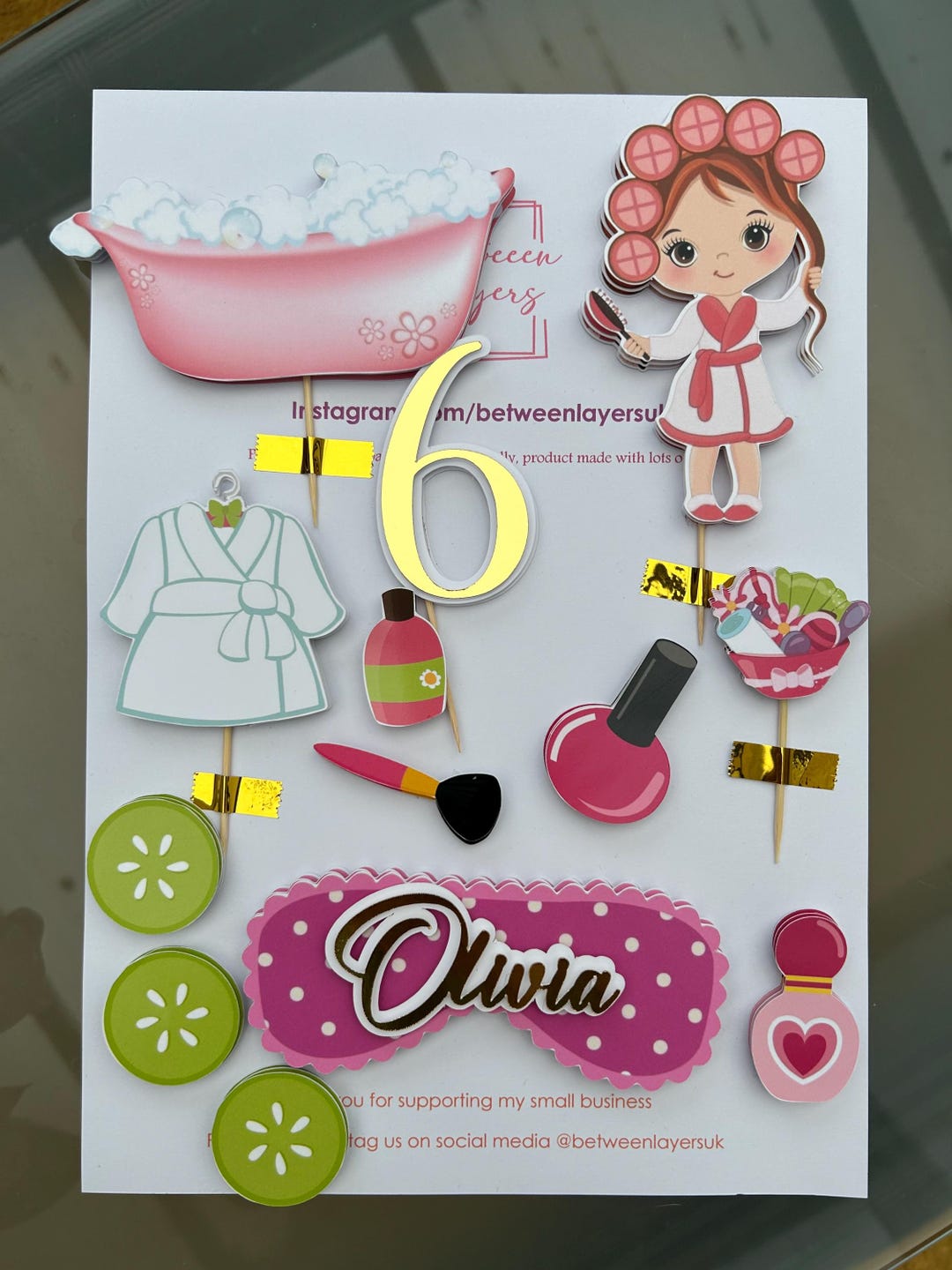 Spa Cake Topper Set - Etsy UK