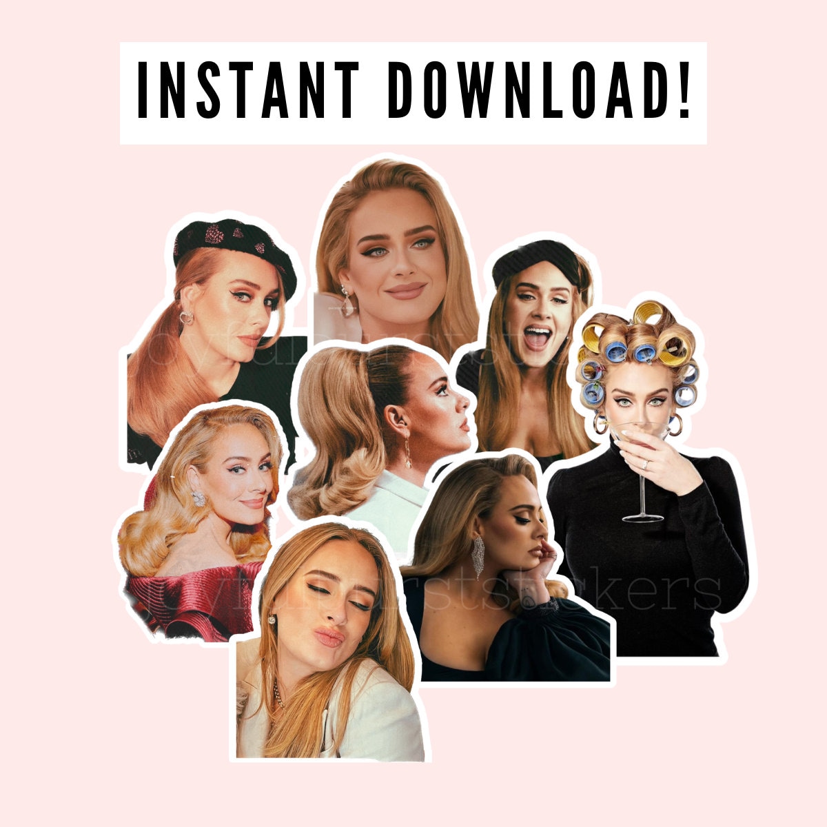 Adele Sticker Sheet. Adele Merch. Adele Fans. Digital Sticker. INSTANT ...