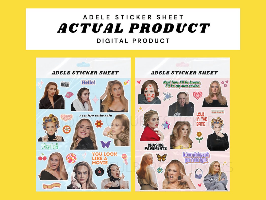 Adele Sticker. Adele Fans. Adele Merch. INSTANT DOWNLOAD - Etsy