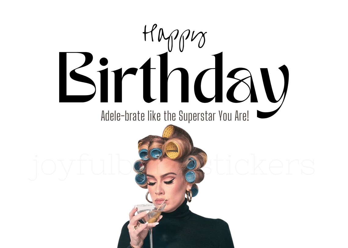 Adele Printable Birthday Card. Daydreamers Birthday Card. Adele ...