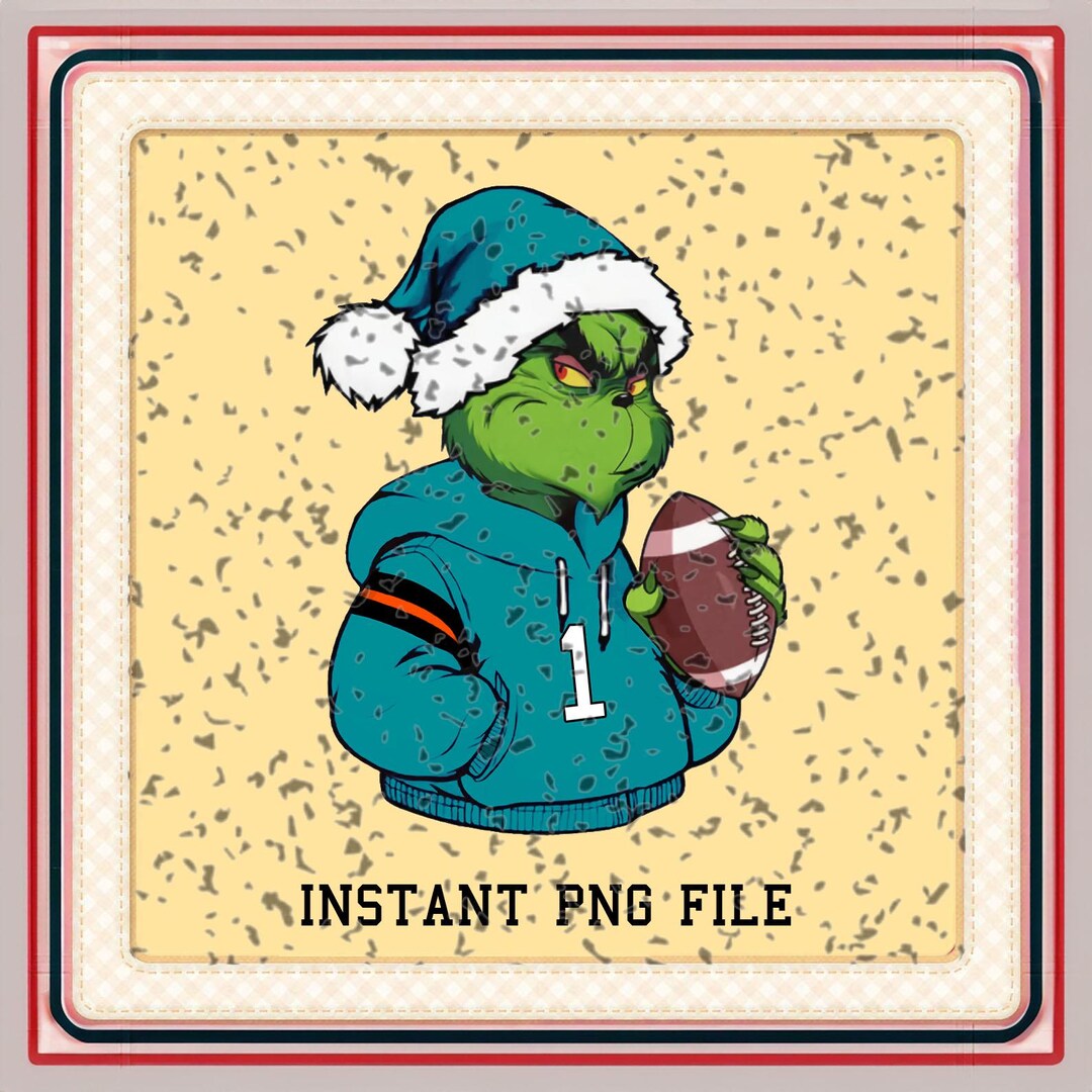 Grinch Football Team Png,christmas Grinch Miami PNG, Christmas Grinch ...