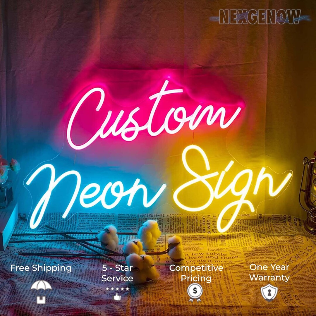 Custom Neon Sign Personalized Gifts Wedding Signs Name Signs Outdoor ...