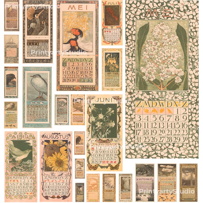 Calendar Vintage - Etsy