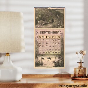 Printable Vintage Calendar 2024 /aesthetic Calendar From Theodorus ...