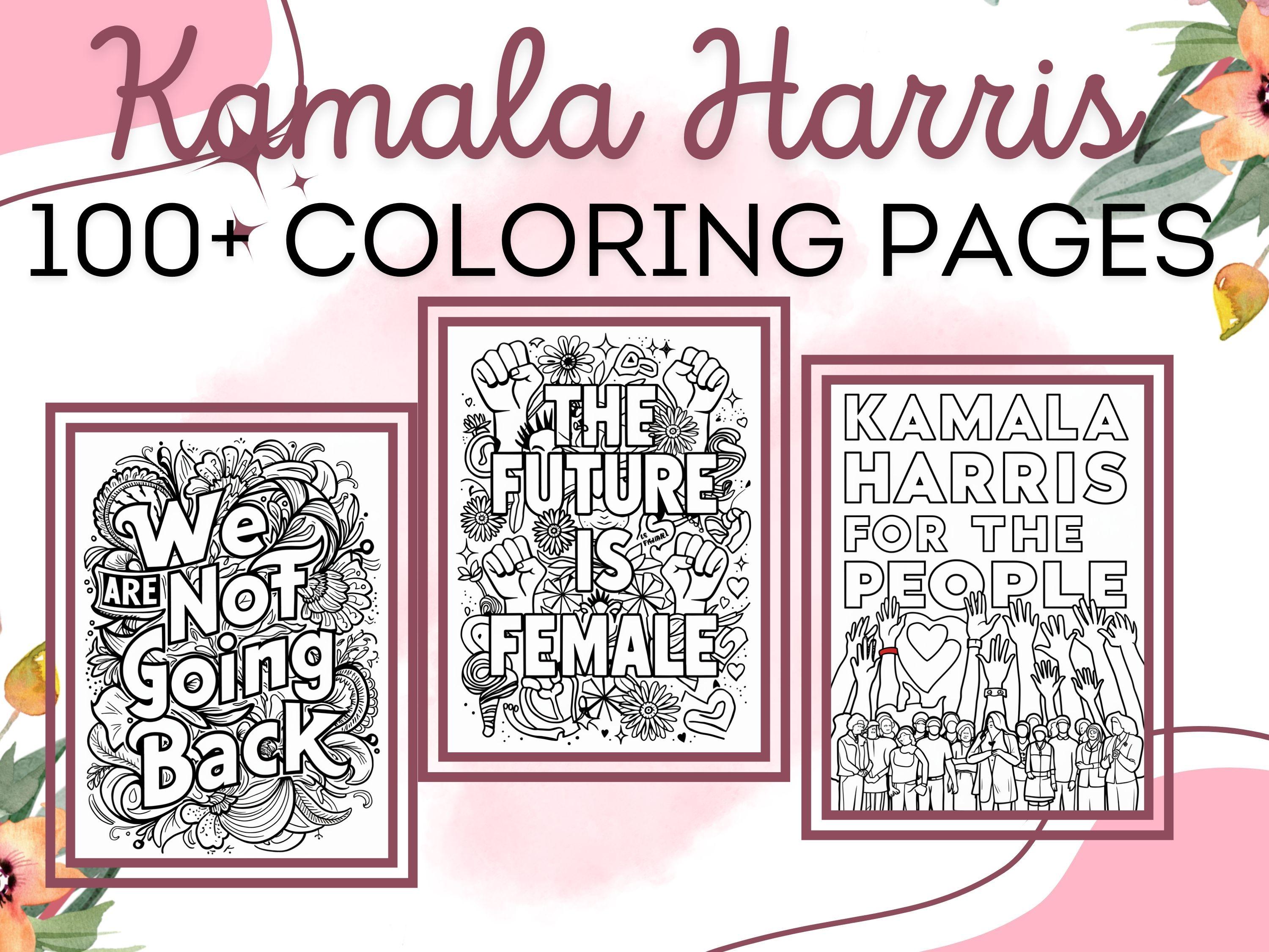 President Coloring Kamala Harris Coloring Pages Election 2024 Printable ...