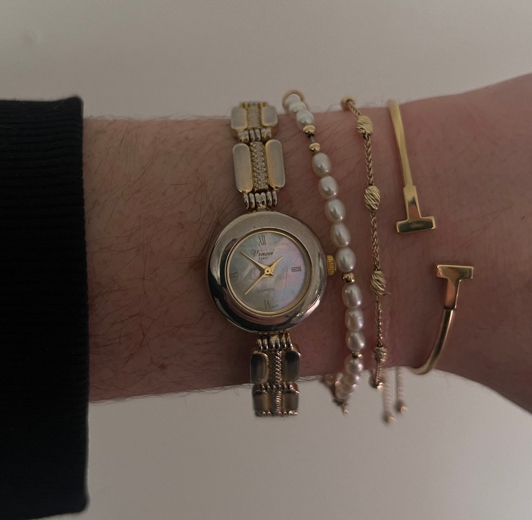 Two-toned Silver and Gold Ladies Vintage Watch - Etsy