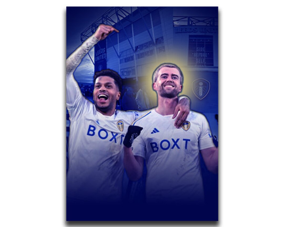 Patrick Bamford and Georginio Rutter Leeds United Digital Poster - Etsy UK