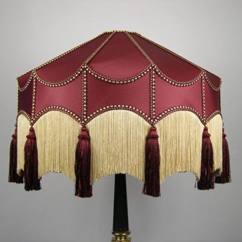 DOWNTON ABBEY Balmoral Lampshade in Rich Burgundy Sateen 22" Balmoral ...