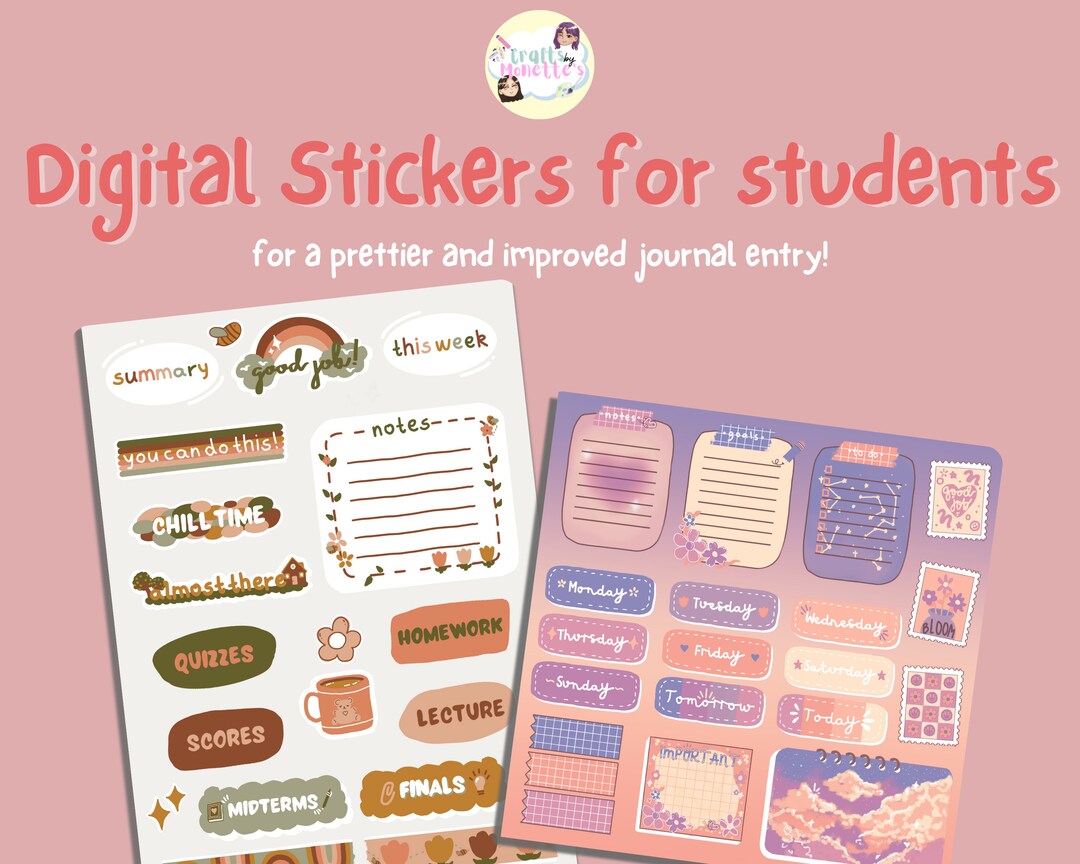 Note Taking Digital Stickers for Students - Etsy
