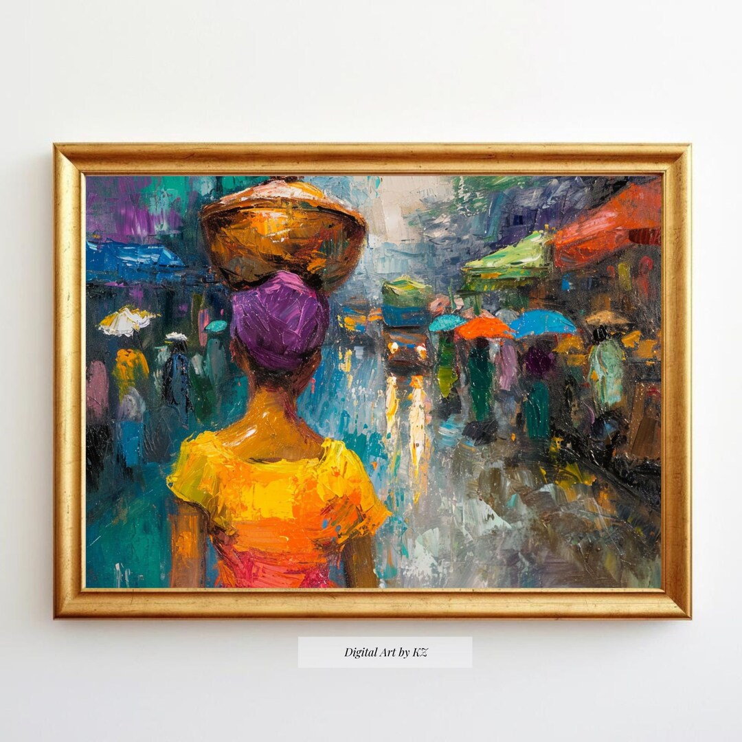 Struggles of Myanmar Oil Painting, Myanmar Lifestyle, Original Myanmar ...