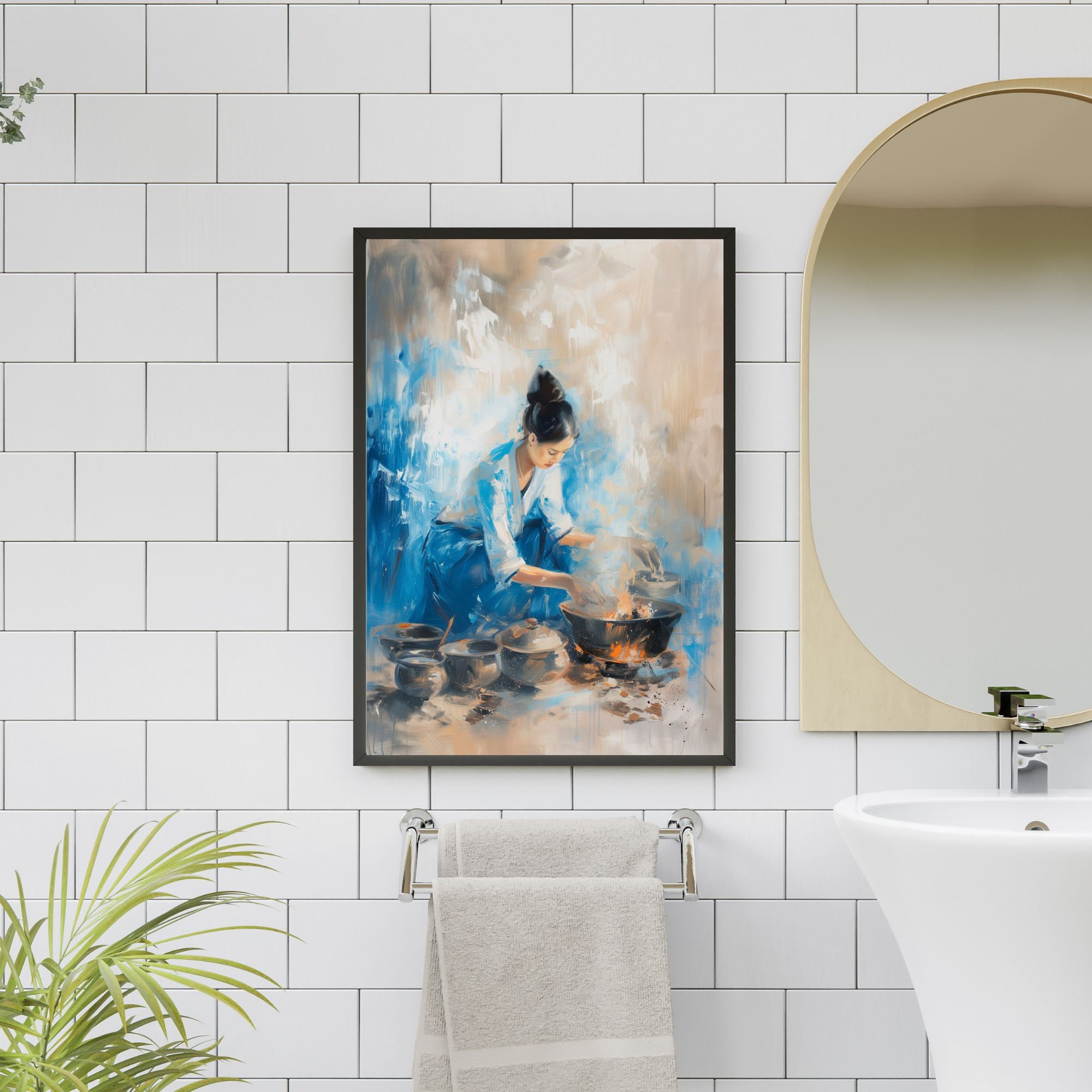 Struggles of Myanmar Oil Painting, Myanmar Lifestyle, Original Myanmar ...