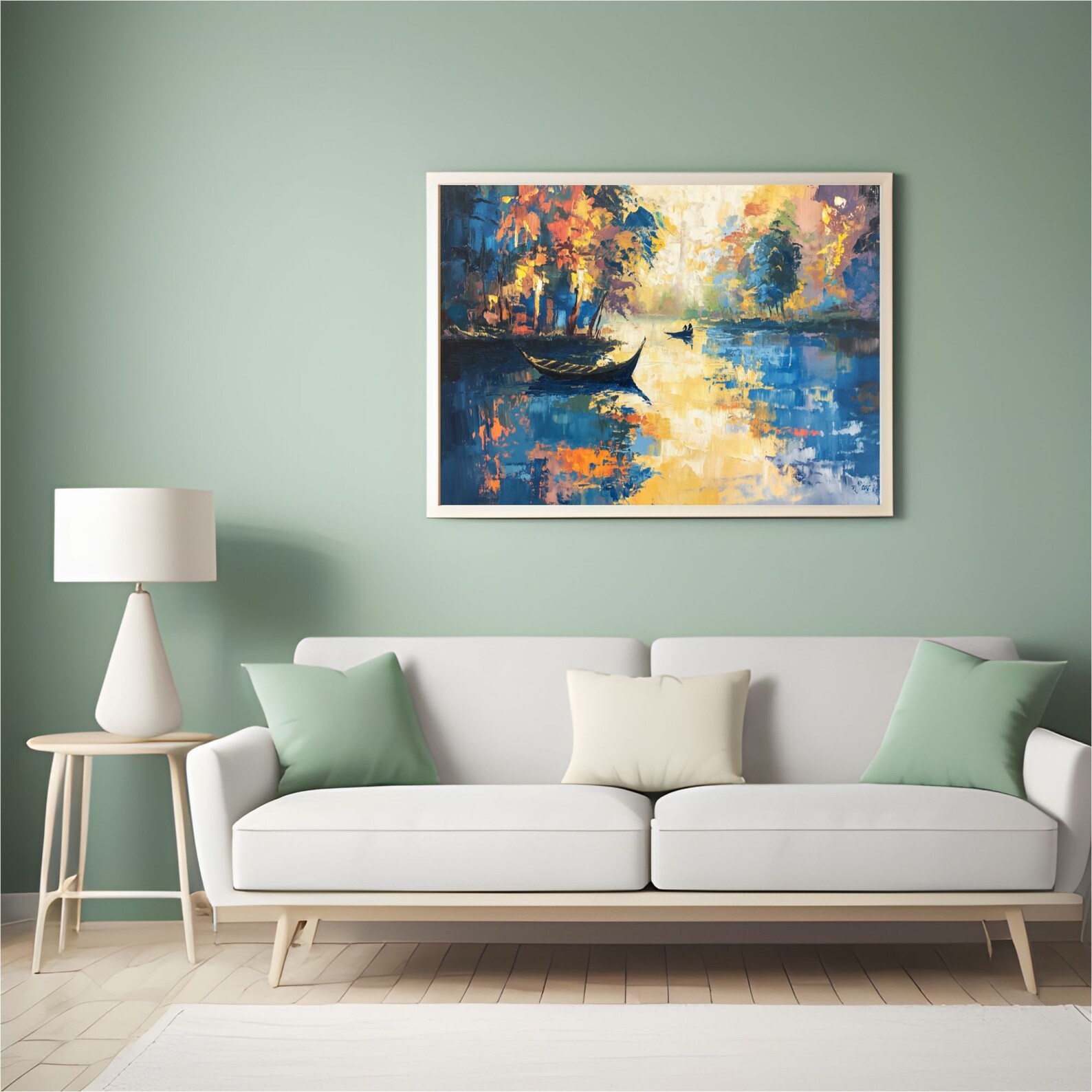 Myanmar River Oil Painting, Original Vietnamese Art, Burmese Artist ...