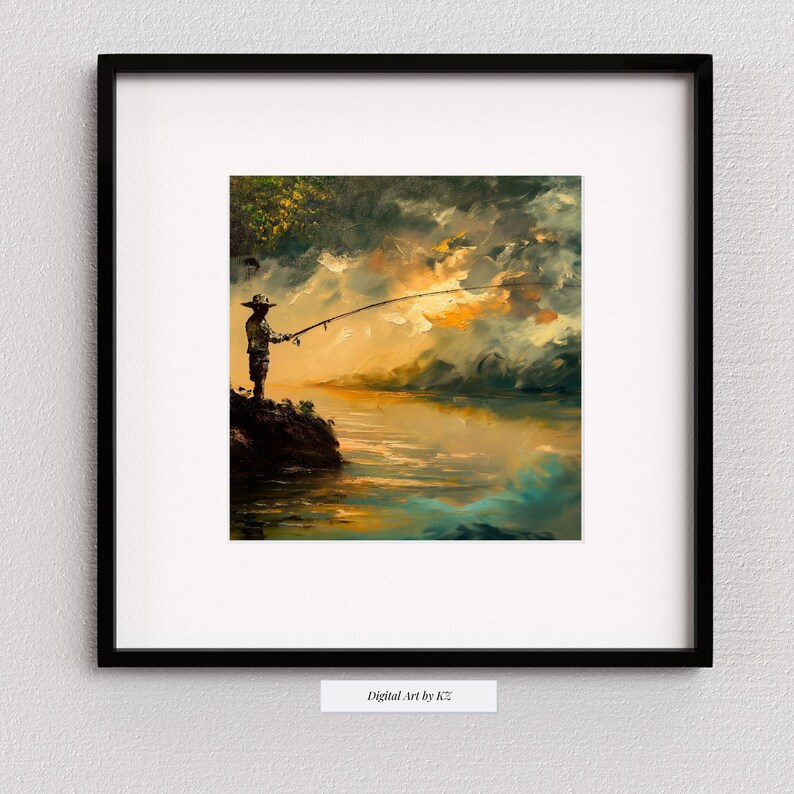 Burmese Boy Fishing in a River, Original Myanmar Painting, Original ...