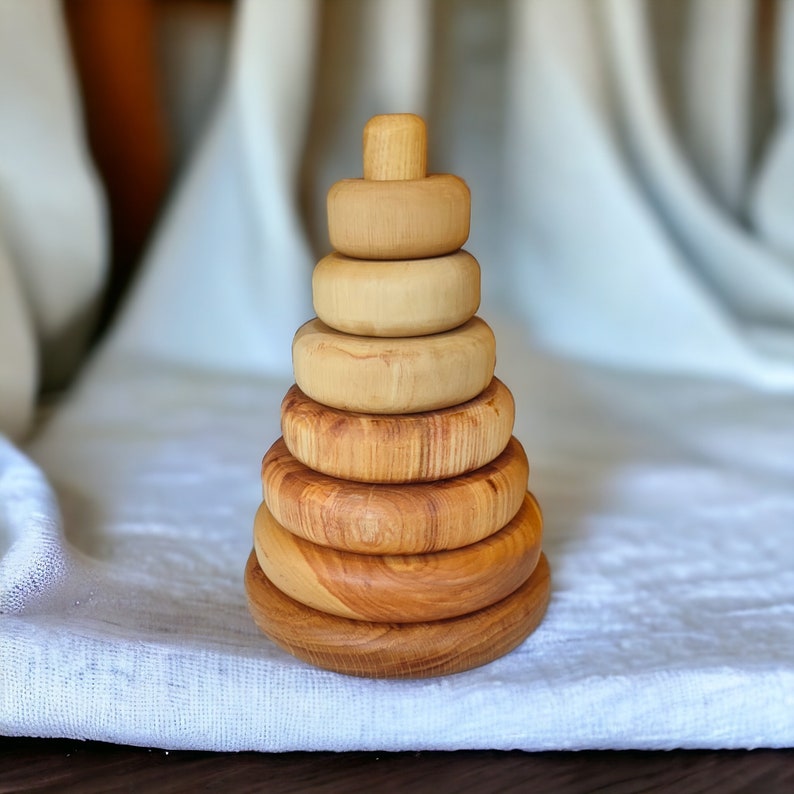 Toy Pyramid. Children's Toys. Wooden Pyramid. Montessori Toy. Decor for ...