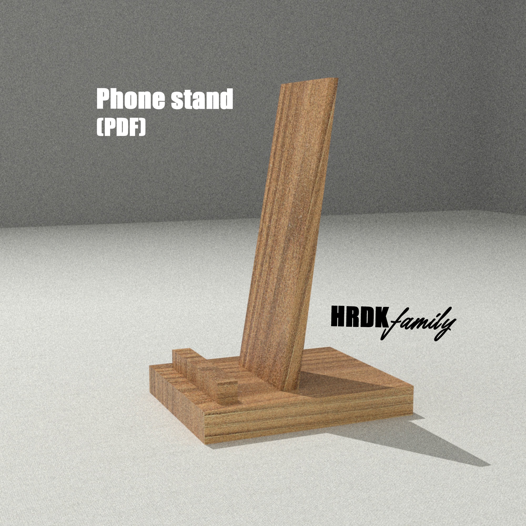 Minimalist Phone Stand Drawing: Woodworking Plans (PDF) - Etsy