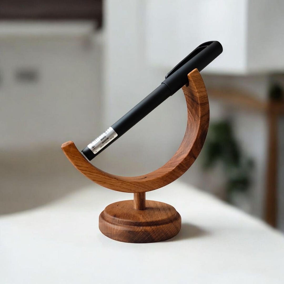 Handmade Walnut Pen Holder: Minimalist Desk Organizer - Etsy