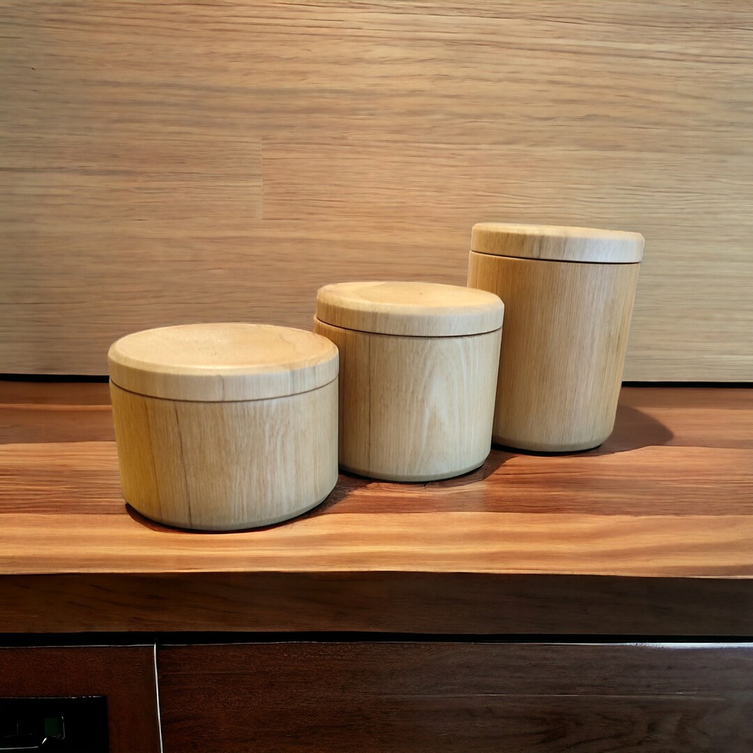 Wooden Organizer Set: Hornbeam Wood Storage Containers - Etsy
