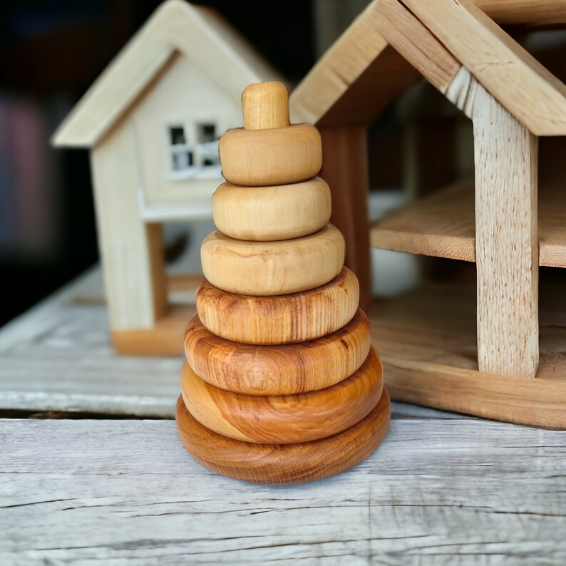 Toy Pyramid. Children's Toys. Wooden Pyramid. Montessori Toy. Decor for ...