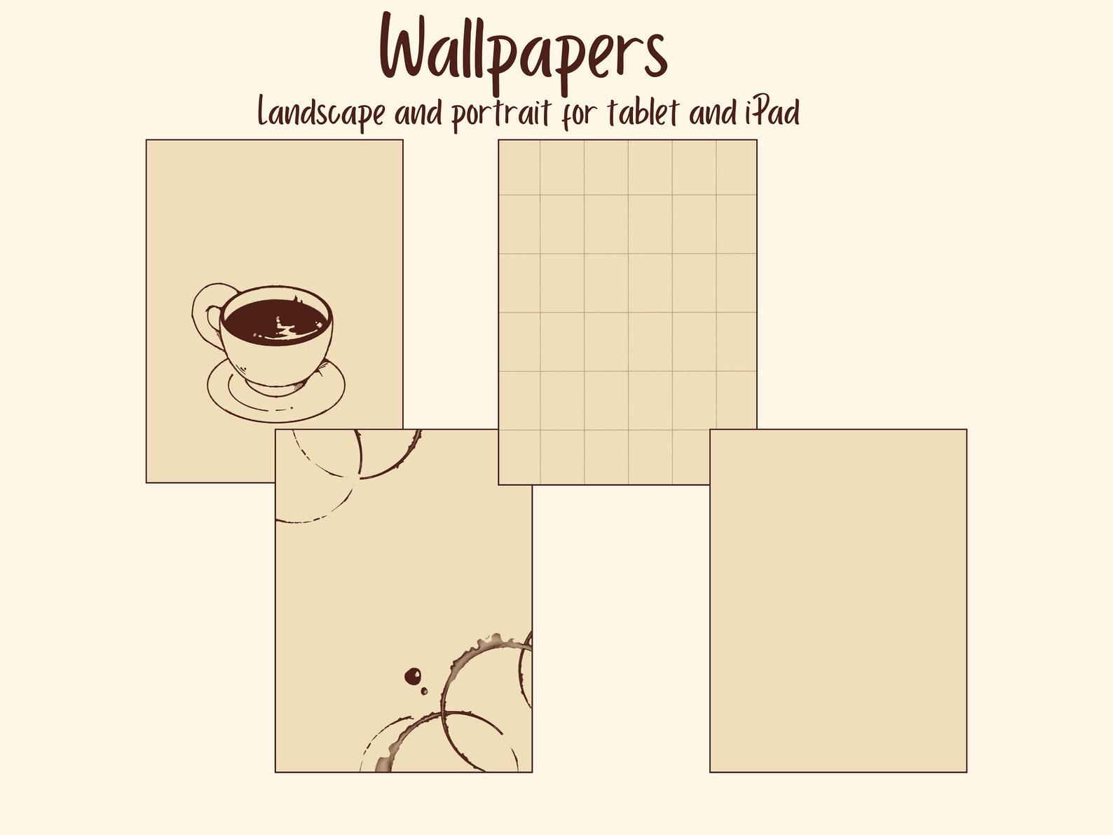 Coffee Break Theme Set, Hand Drawn Icons, Ios and Android Set ...