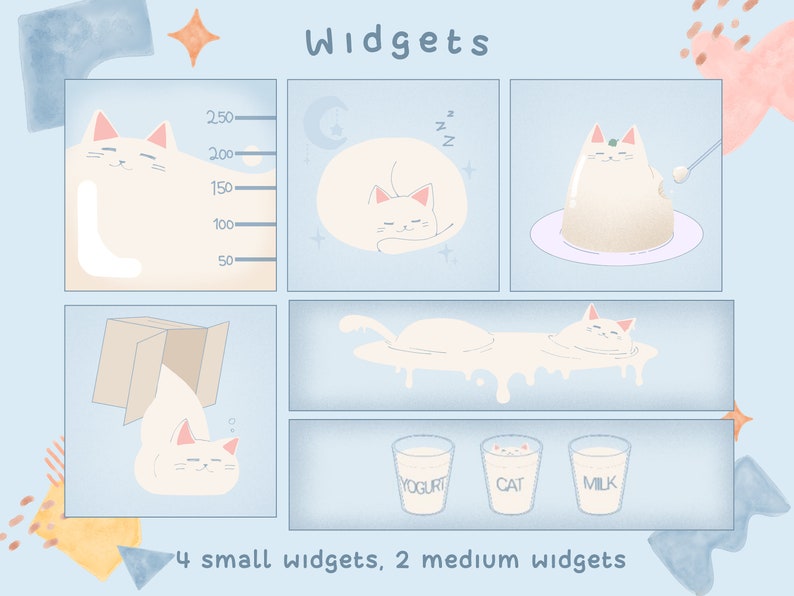 Liquid Cat Theme Set, Hand Drawn App Icons, Ios and Android Set ...
