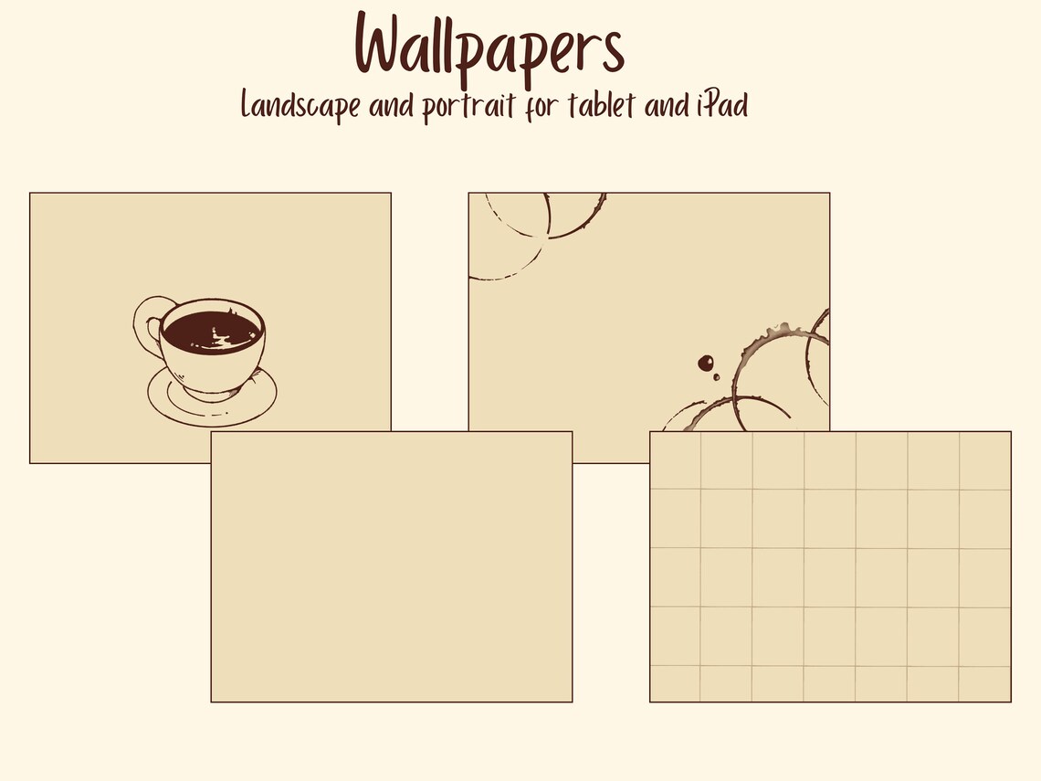 Coffee Break Theme Set, Hand Drawn Icons, Ios and Android Set ...