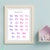 Alphabet Poster in Pink, Purple, and Red Digital Colorful Printable ...