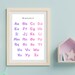 Alphabet Poster in Pink, Purple, and Red Digital Colorful Printable ...