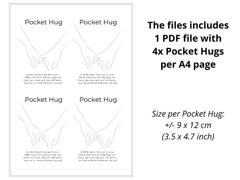 Printable Pocket Hug Card Backing Instant Download PNG JPG PDF File ...
