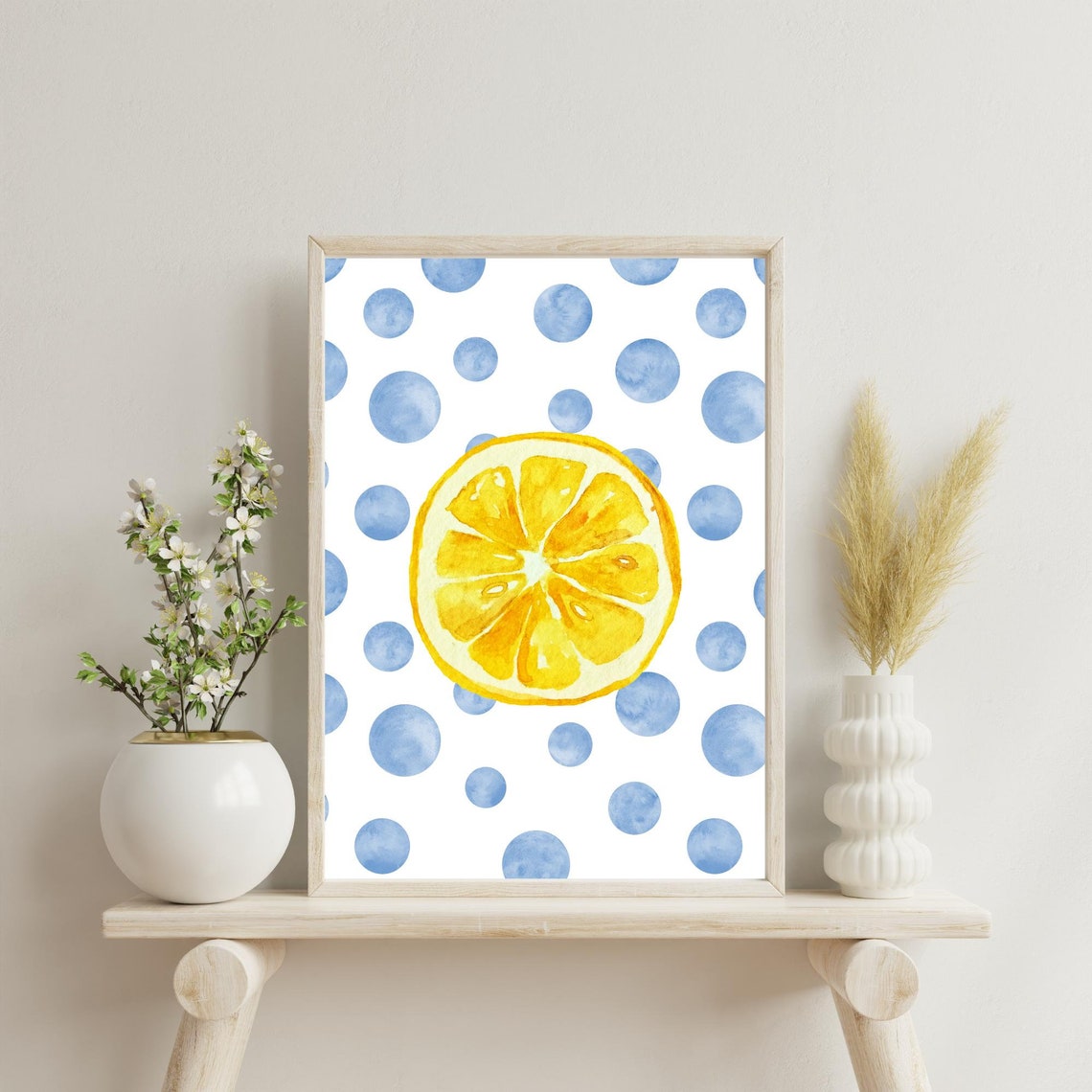 Printable Lemon Slice Poster With Blue Dots | Download | Fresh and Fun ...