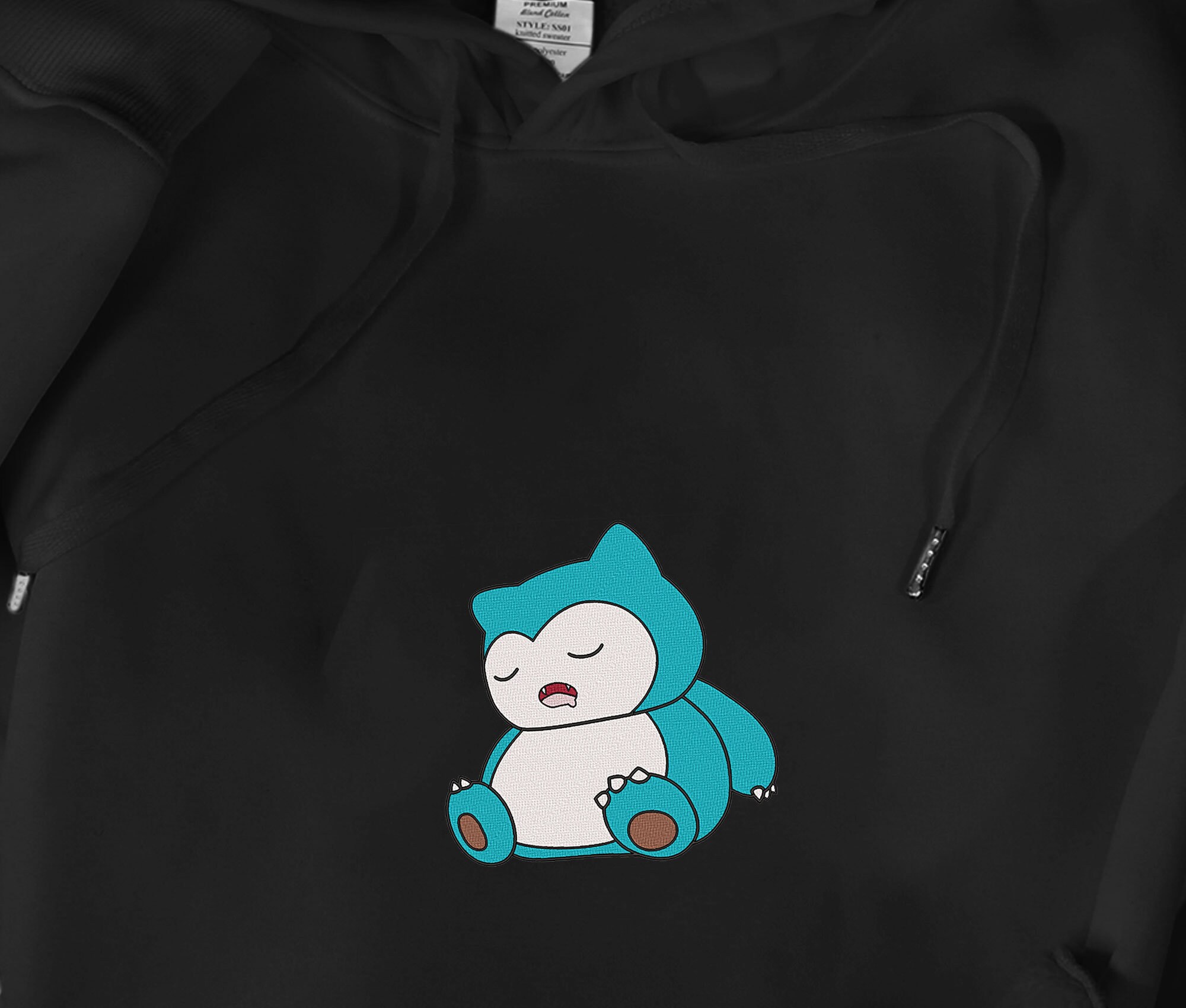 Snorlax Embroidered Hoodie Snorlax Embroidered Sweatshirt Gifts for ...