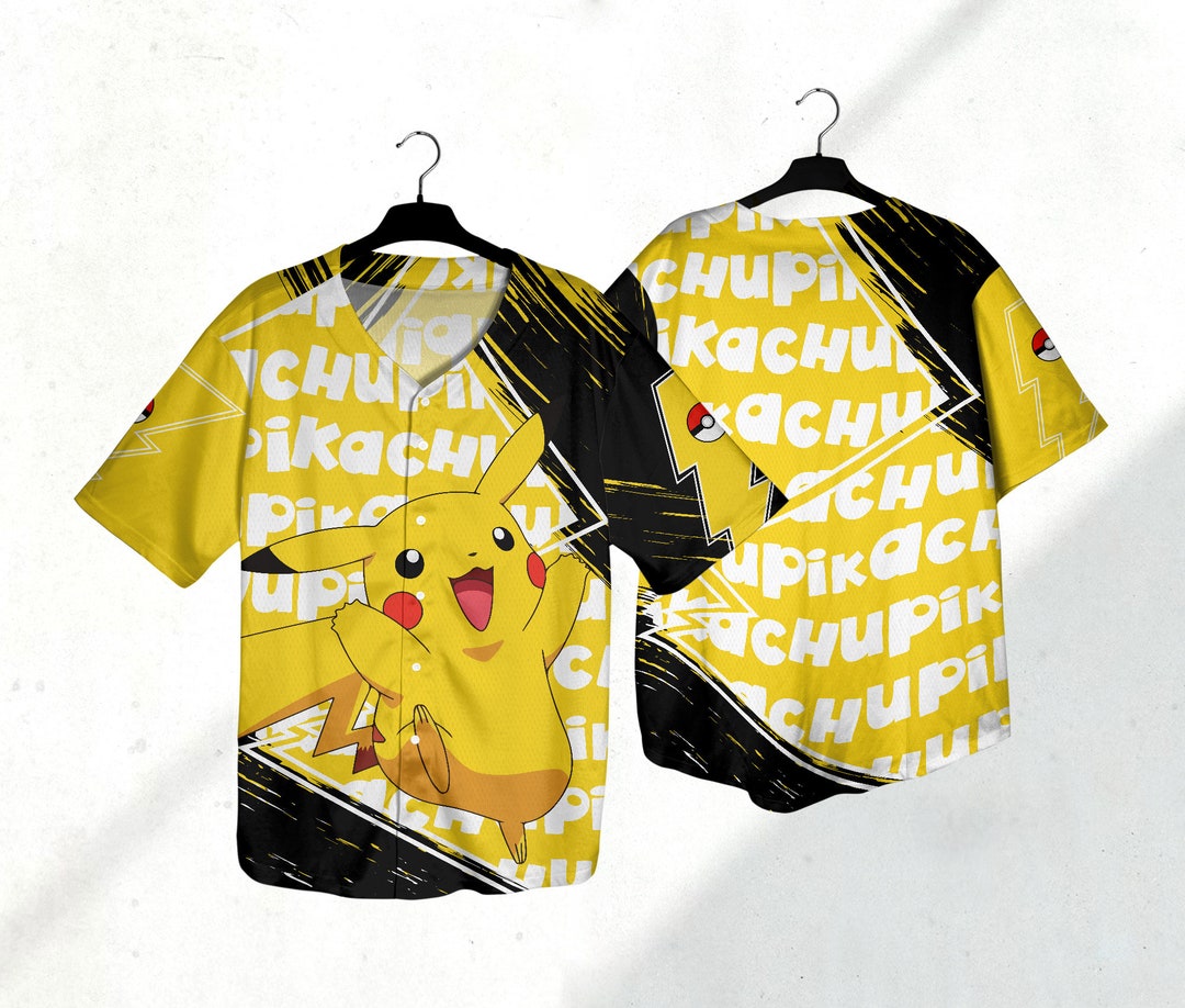 Pikachu Baseball Jersey Shirt Pikachu Jersey Gift - Etsy