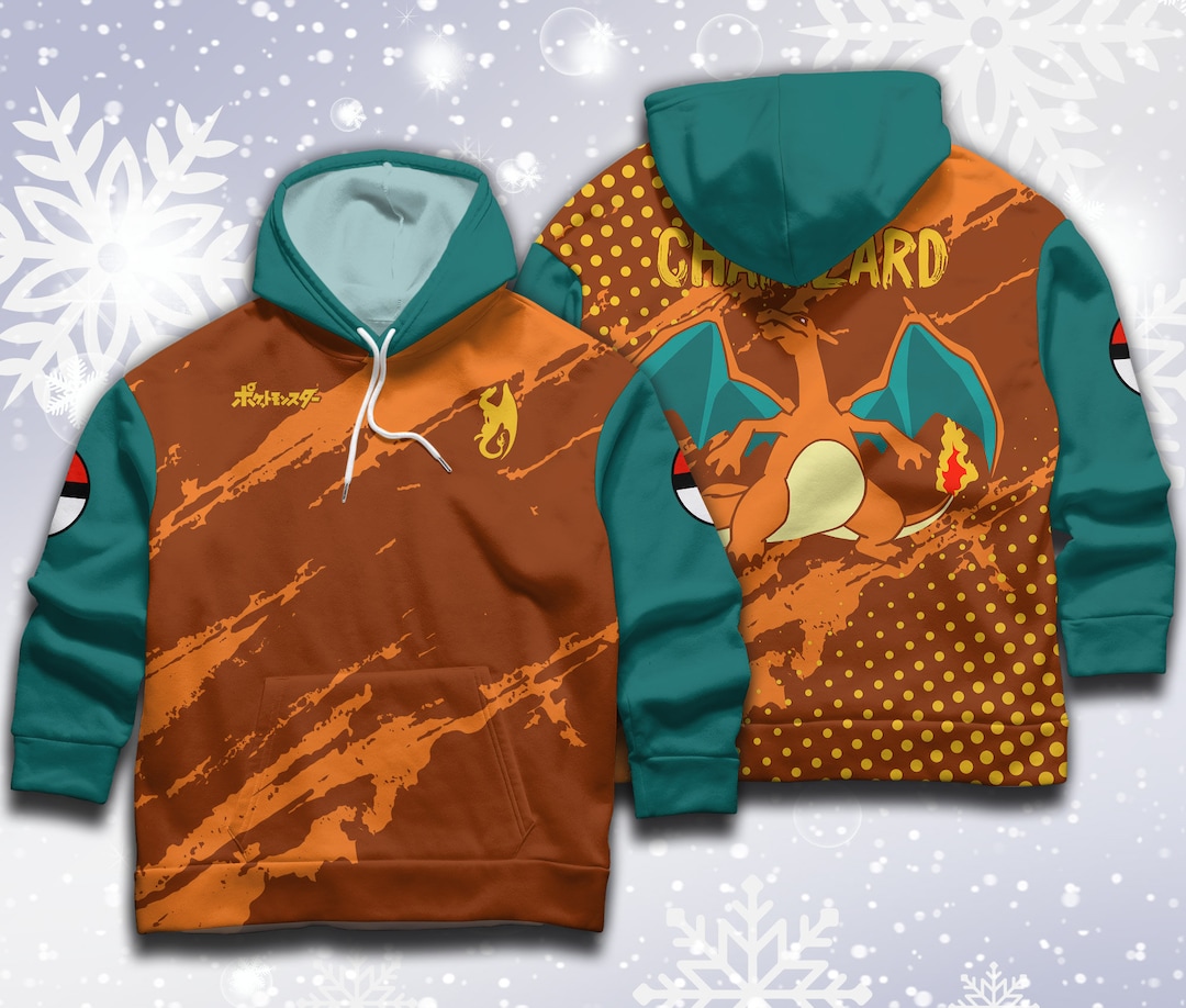 Charizard Hoodie Shirt Japanese Anime Shirt Fire Charizard Shirt Gift ...