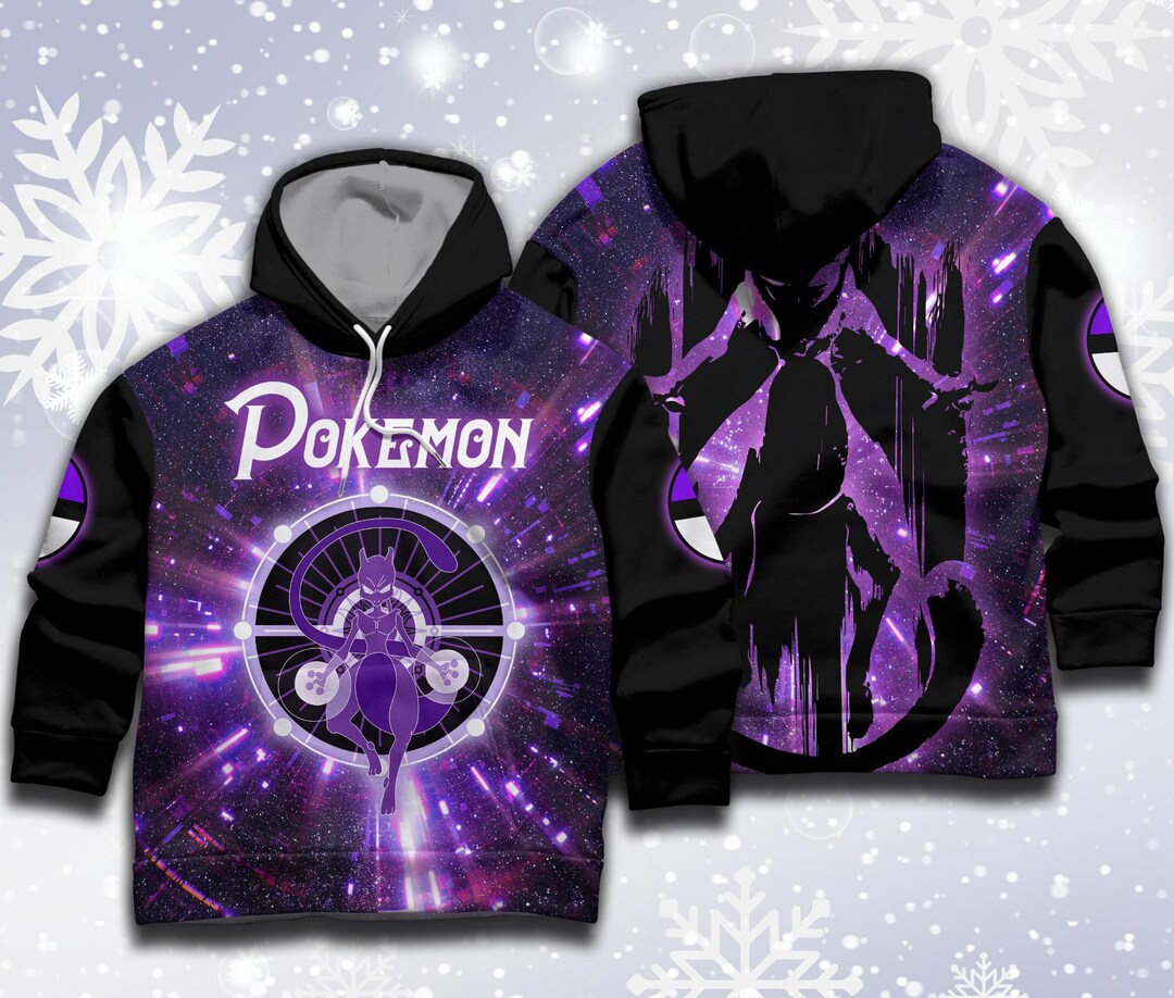 Mewtwo Hoodie Shirt Japanese Anime Hoodie Mewtwo Anniversary Gift - Etsy